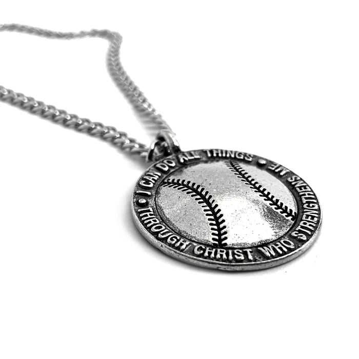 Baseball Necklace 24 Inch Chain Forgiven Jewelry